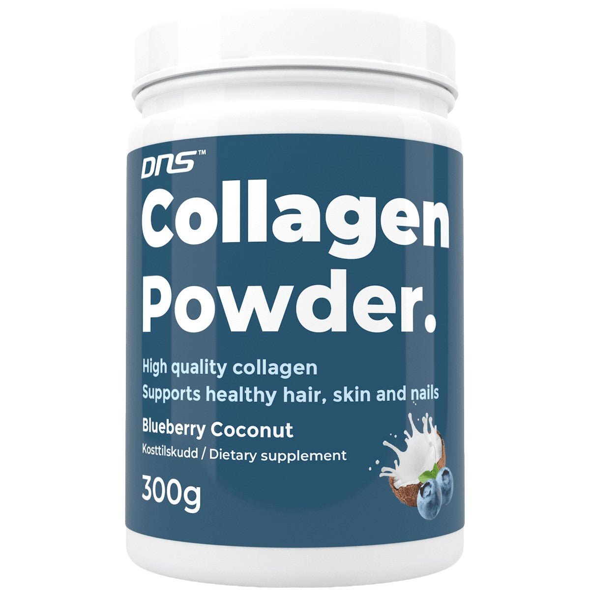DNS Collagen Powder Blueberry Coconut 300 gram | Highwhey.no