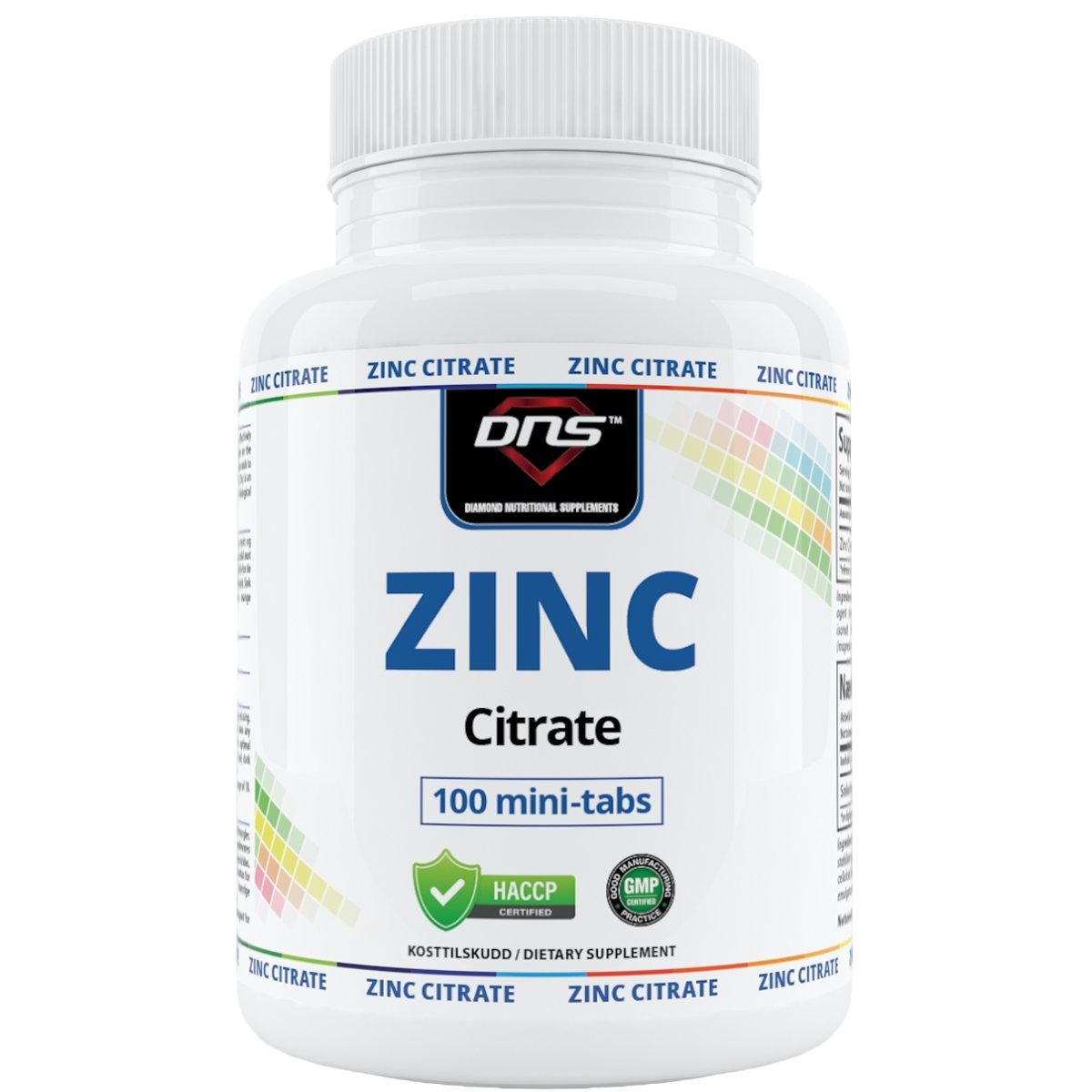 DNS Zinc Citrate 100 tabletter - Effektiv Sink | Highwhey.no